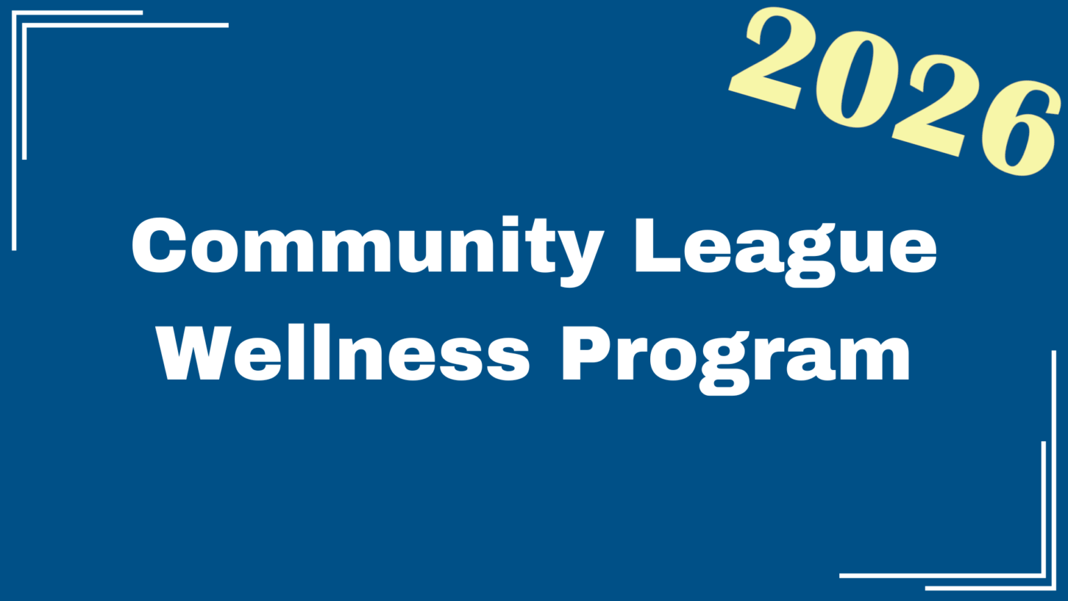 Community League Wellness Program – Belvedere Community